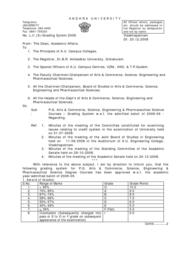 Grading System | PDF | Postgraduate Education | Academia