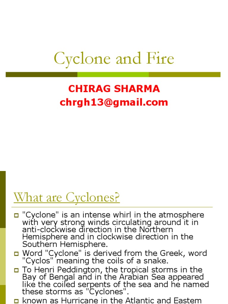 Cyclone & Fire | PDF | Tropical Cyclones | Storm Surge