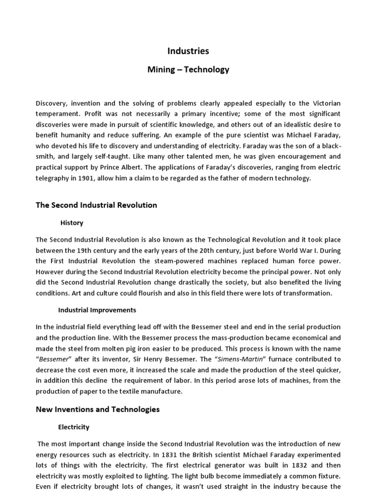 Second Industrial Revolution | PDF | Industrial Revolution | Telegraphy