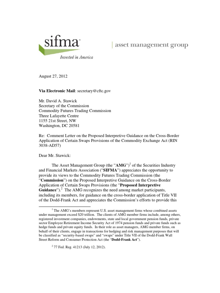 Timothy Cameron | PDF | Commodity Futures Trading Commission | Dodd ...