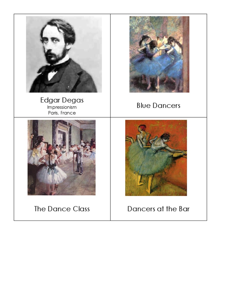 Edgar Degas Art Cards | PDF