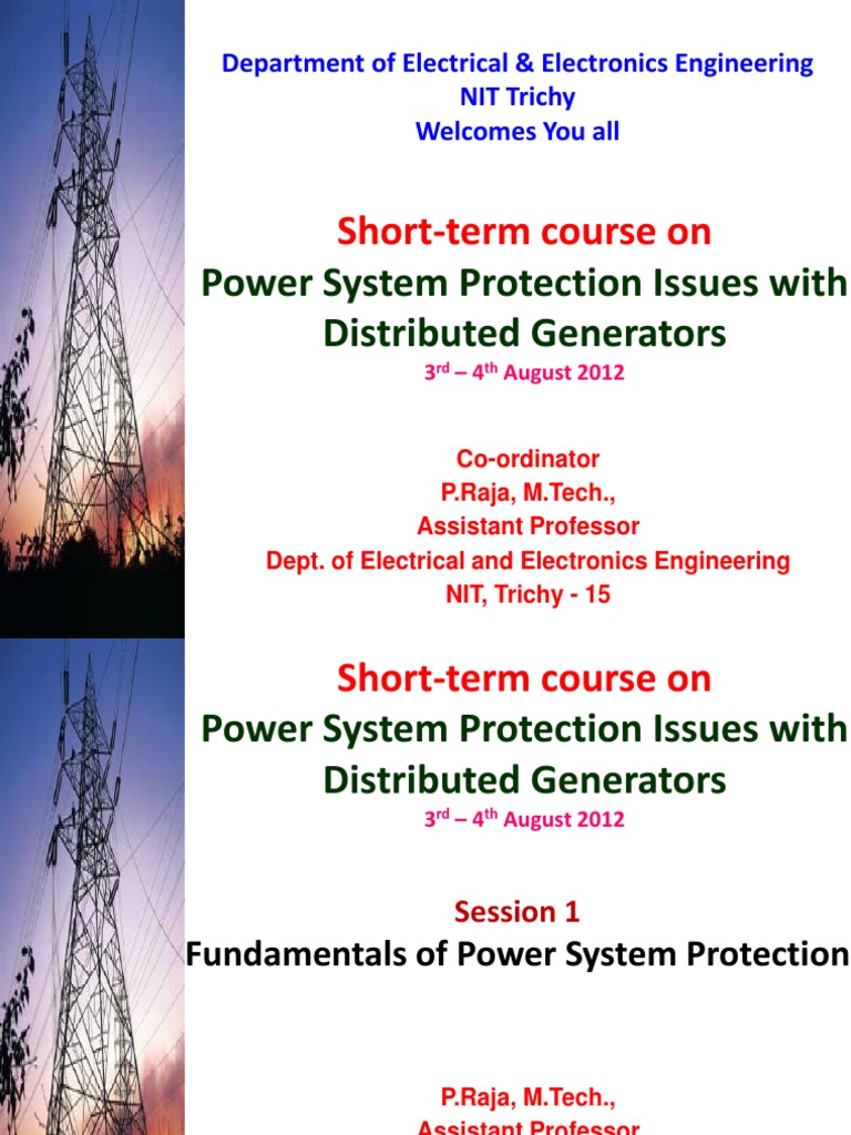 Session-1 - Fundamentals of Power System Protection | PDF | Electric ...