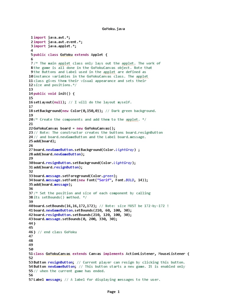 Go Moku Pdf Boolean Data Type Java Programming Language 6509