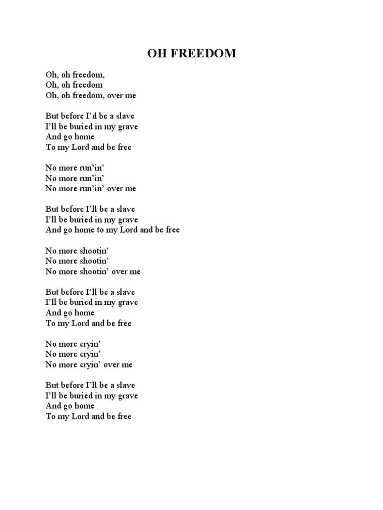 Oh Freedom | PDF