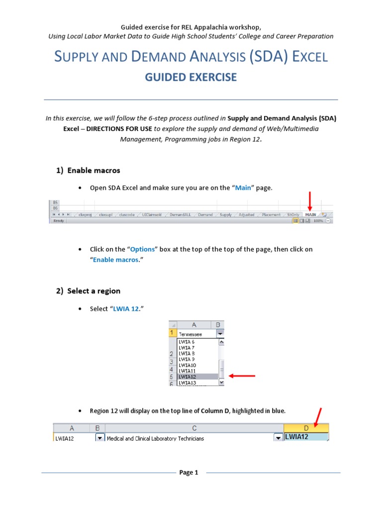 SDA Excel - Guided Exercise | PDF | Microsoft Excel | Labour Economics