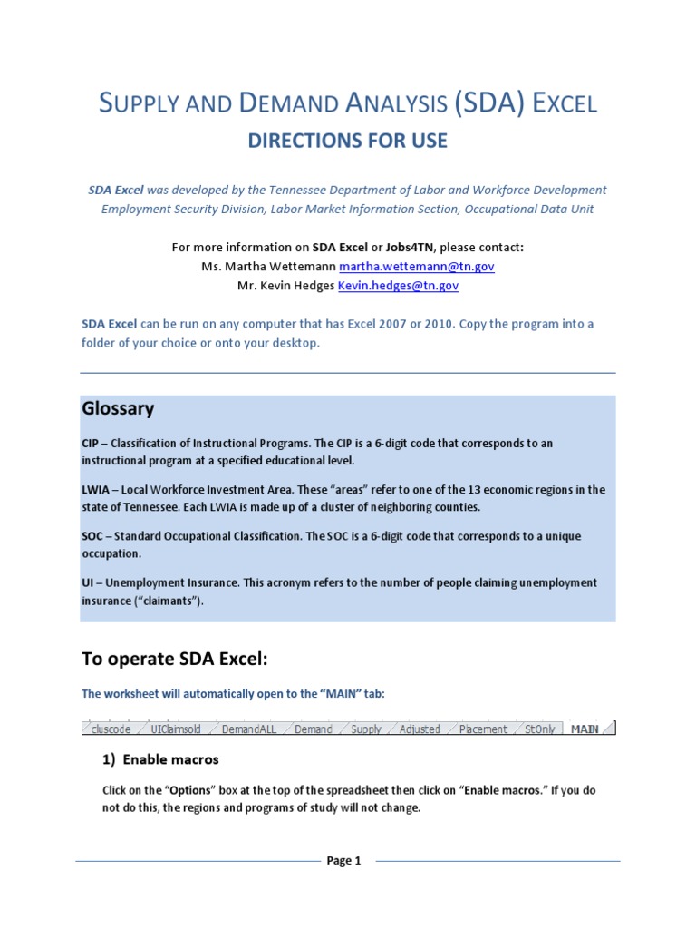 SDA Excel User Guide | PDF | Worksheet | Microsoft Excel