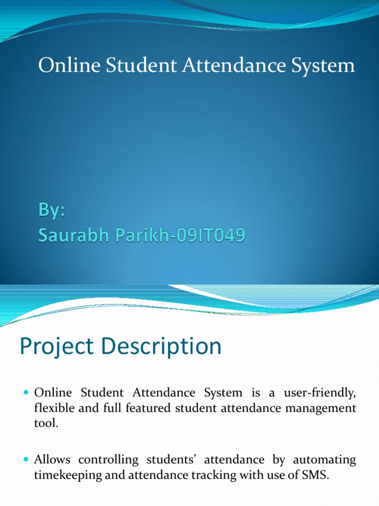 Online Student Attendance Management System | PDF