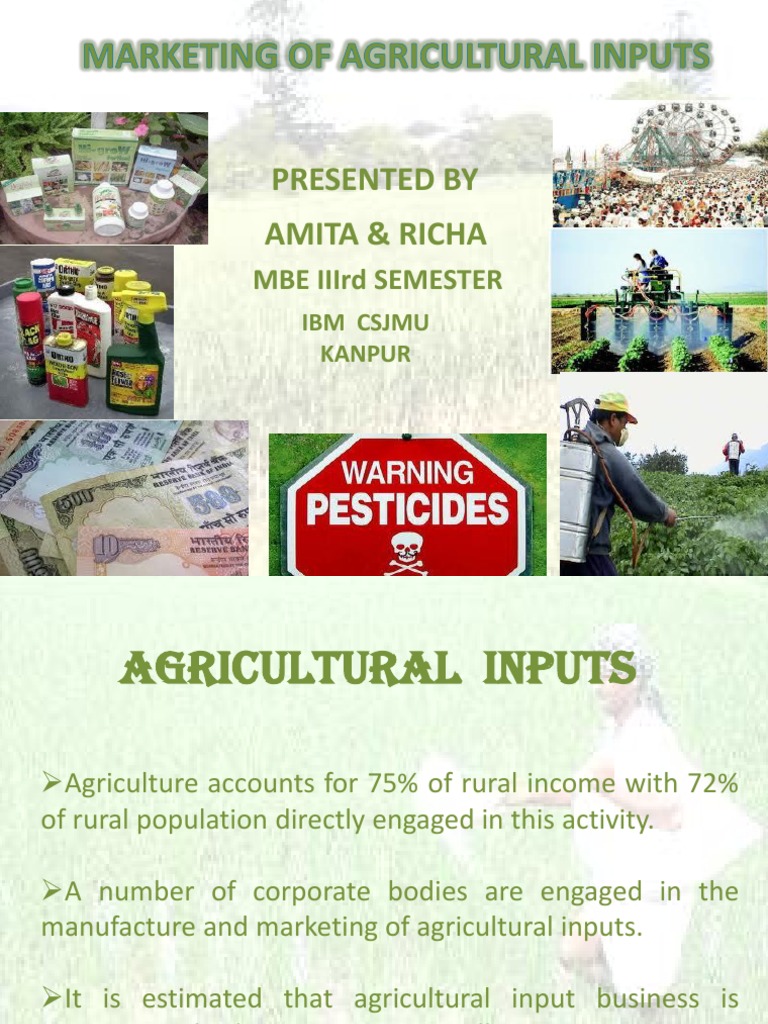 Marketing of Agricultural Inputs | Fertilizer | Insecticide