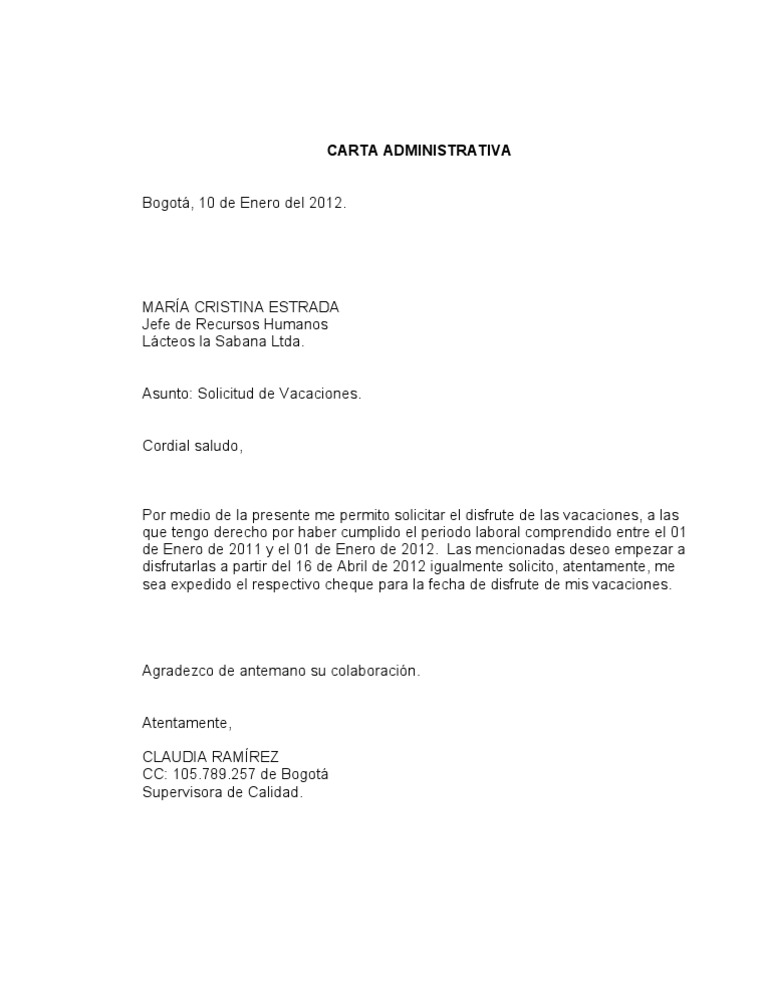 Carta Administrativa | PDF