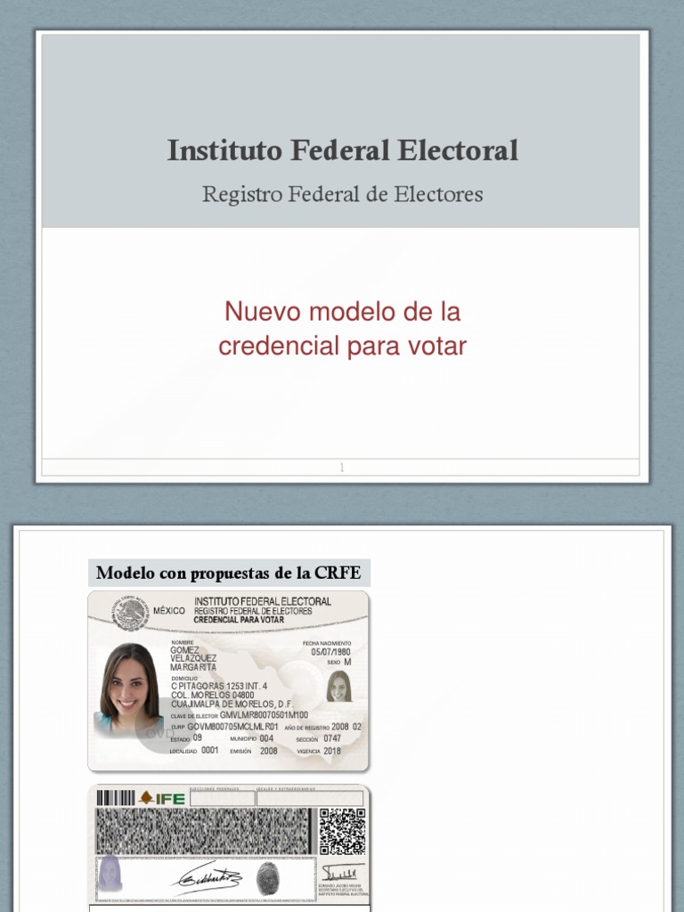 Nuevo modelo de credencial para votar | PDF