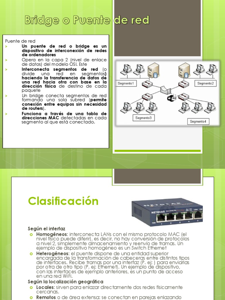 Qué es un puente de red y su función | PDF | Protocolos de ...