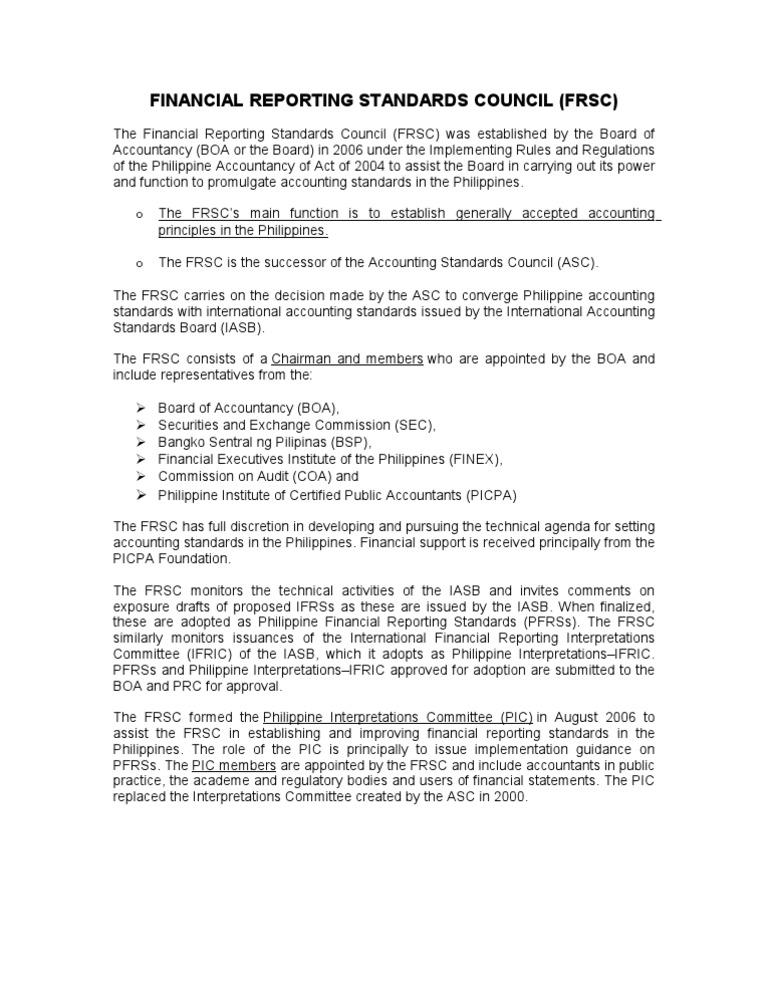 Financial Reporting Standards Council | PDF