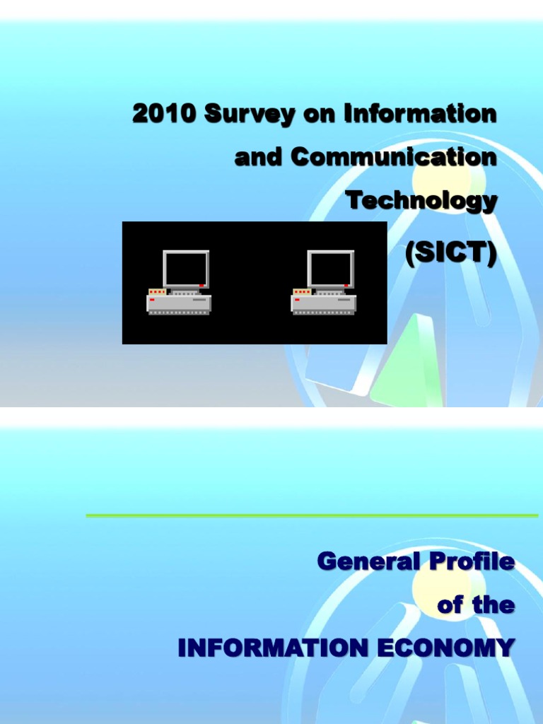 2012 SICT PPT - Oct 2012 - Region 5 | PDF | Informal Sector ...
