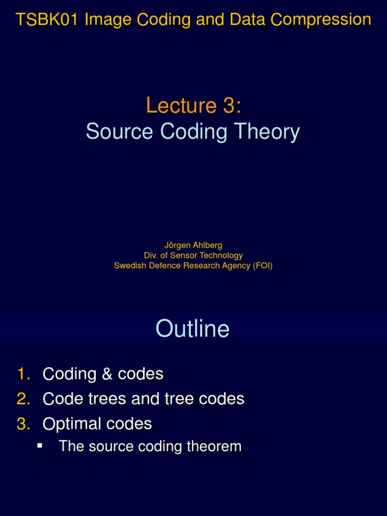 Tsbk01 Optimal Source Coding Theory Limits Pdf Naming Conventions Mathematical Concepts