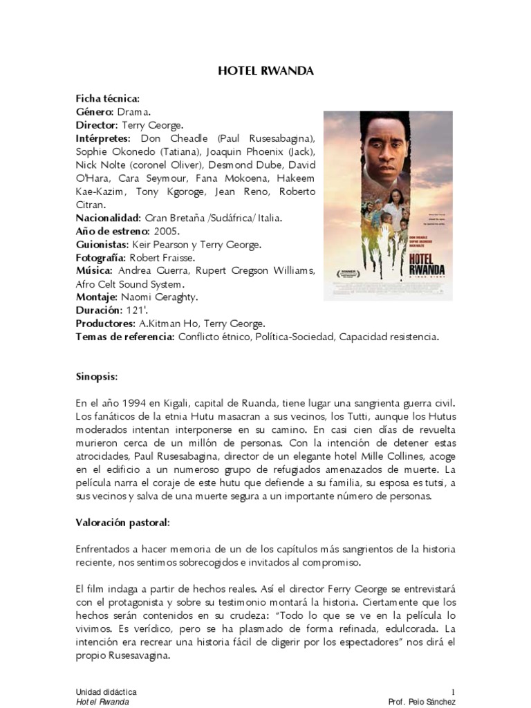 Hotel Rwanda | PDF | Tutsi | Ruanda