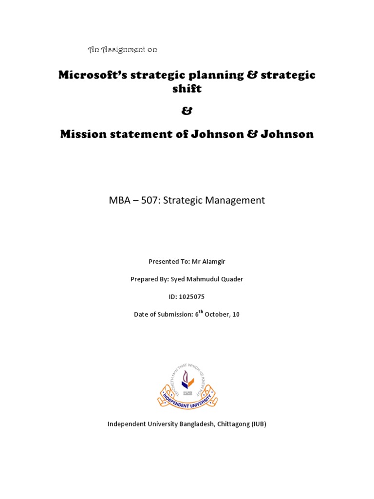 Strategic Planning at Microsoft | PDF | Strategic Management ...