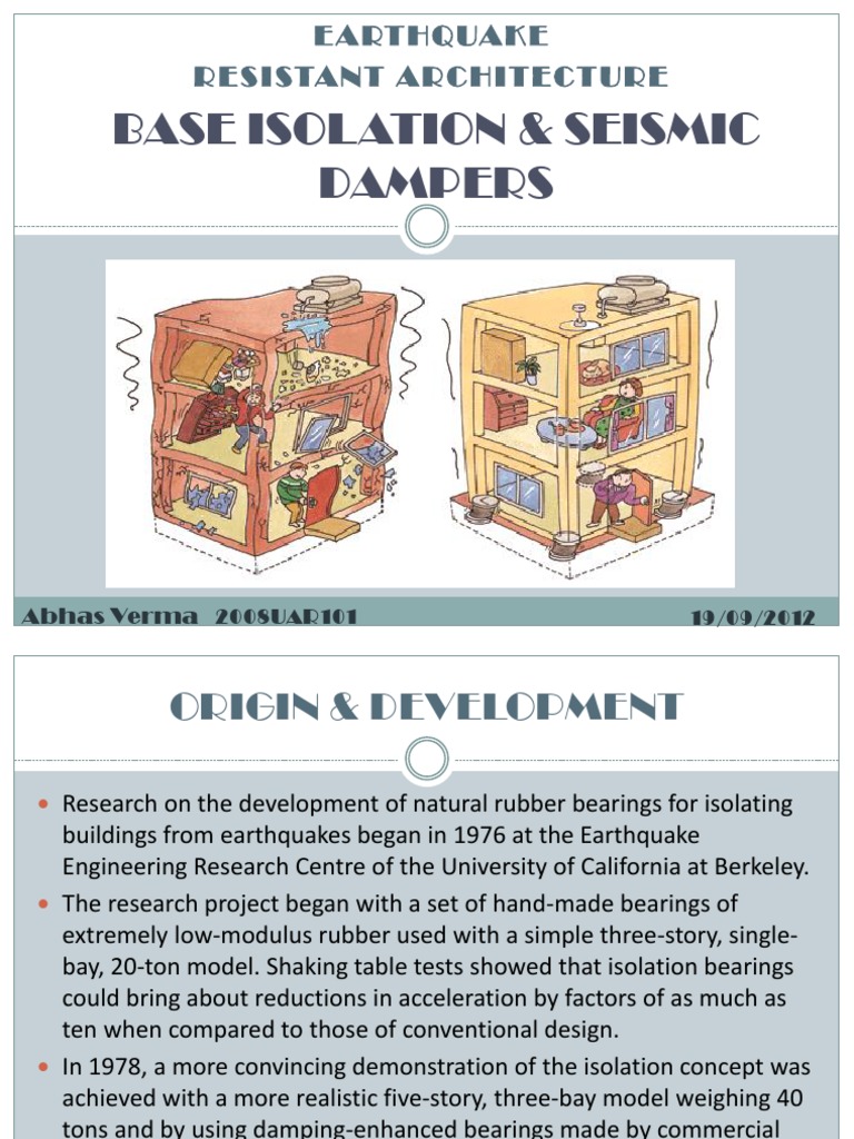 Base Isolation | PDF | Earthquake Engineering | Friction