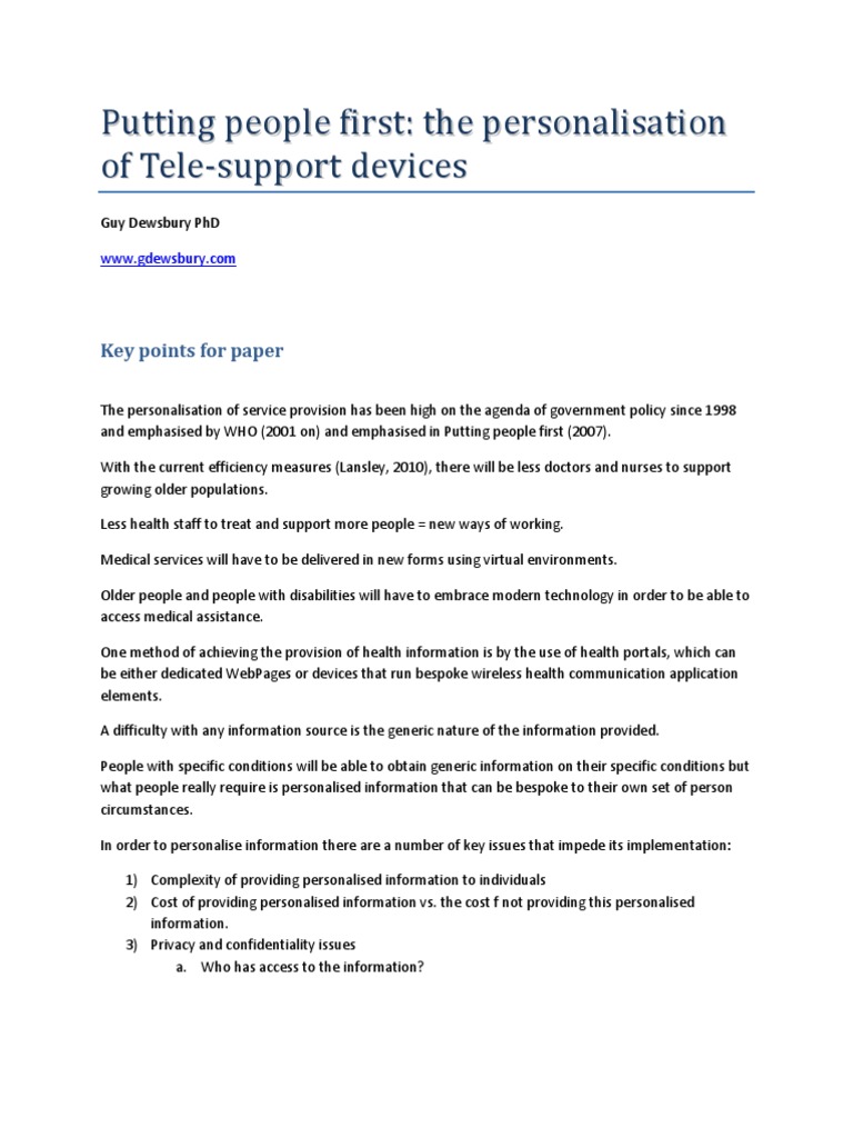 Putting People First | PDF