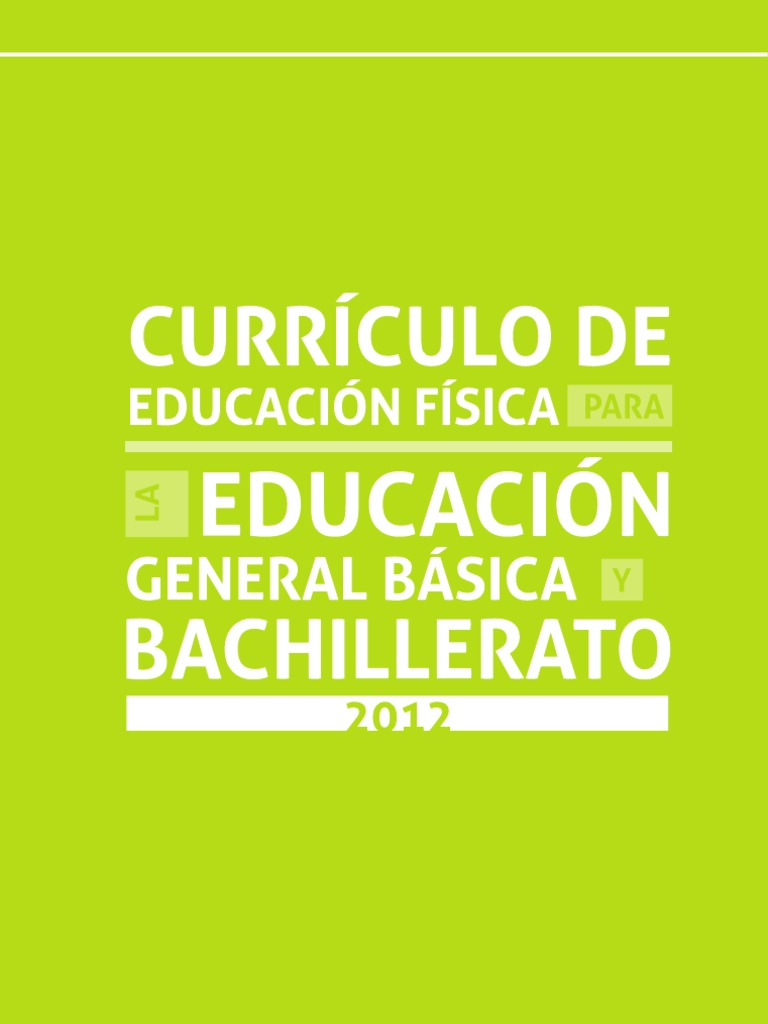 Currículo de Educación Física | PDF | Educación Física | Plan de estudios