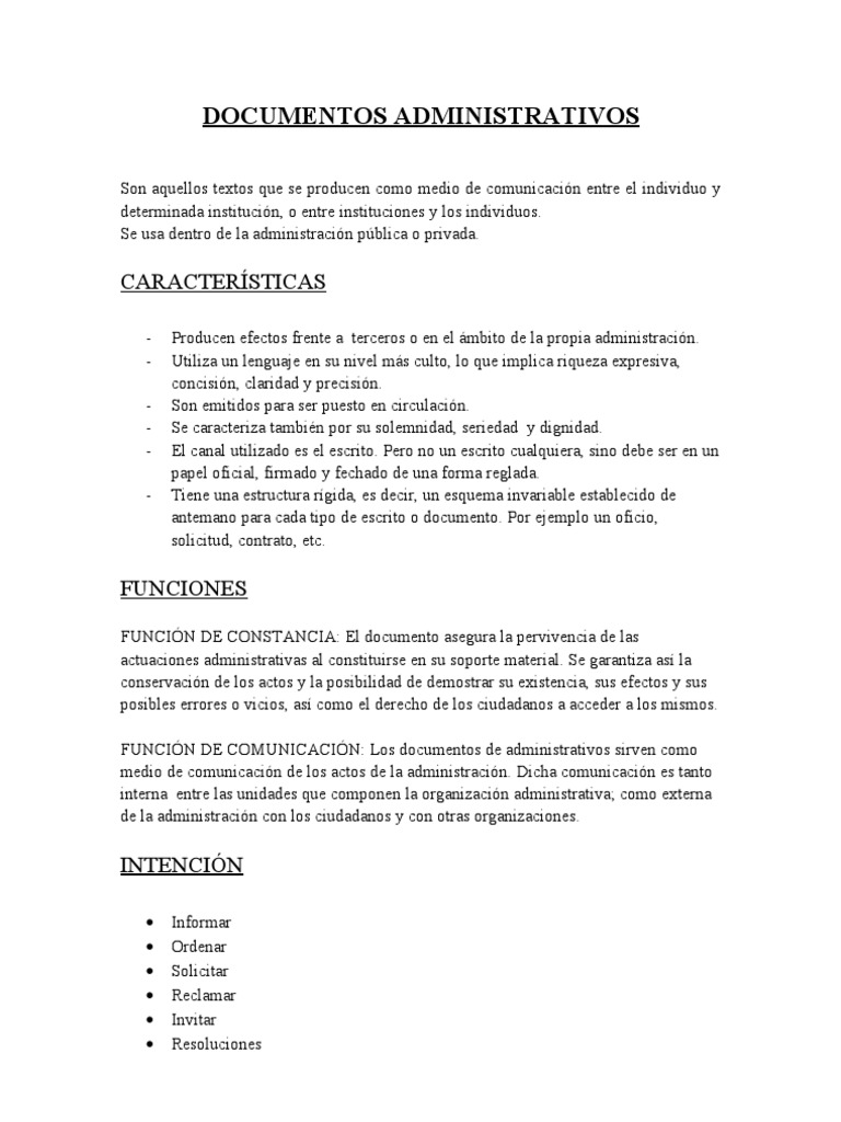 Documentos Administrativos | PDF | Documento | Institución
