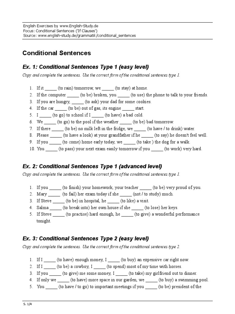 Conditional Sentences (Soal) | PDF