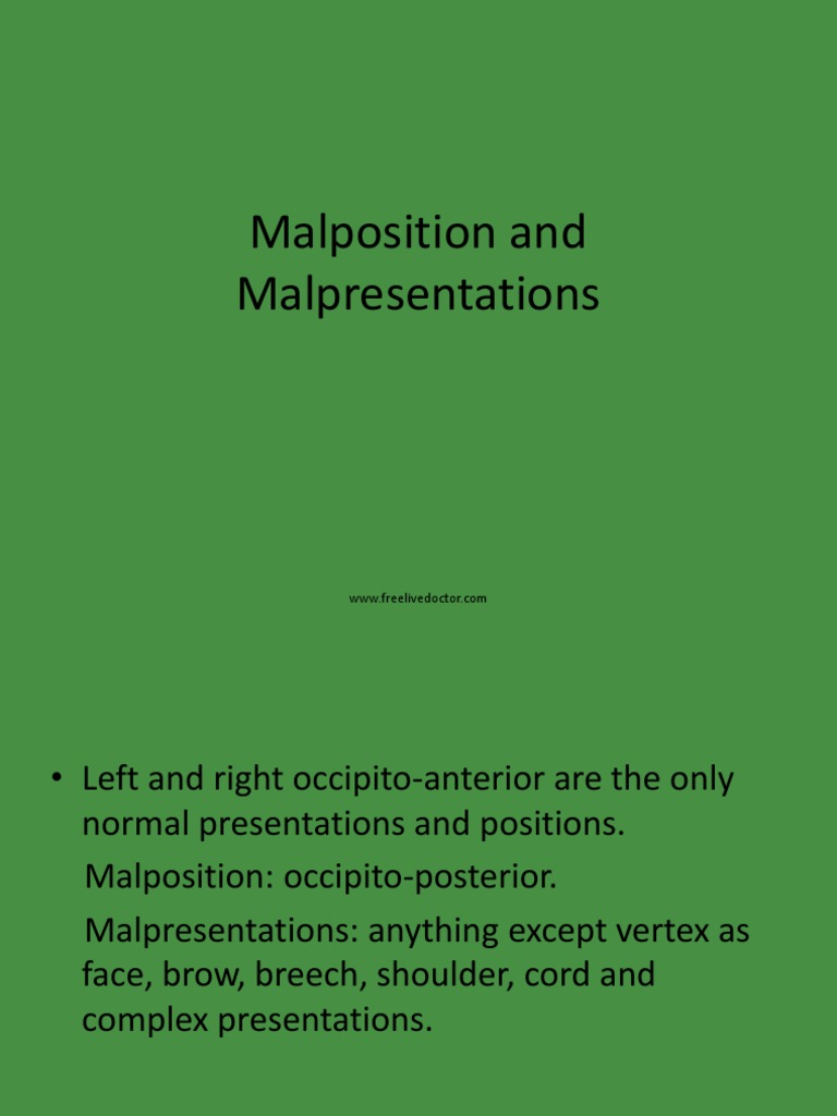 Fetal Malposition and Management Guide | PDF | Pelvis | Childbirth