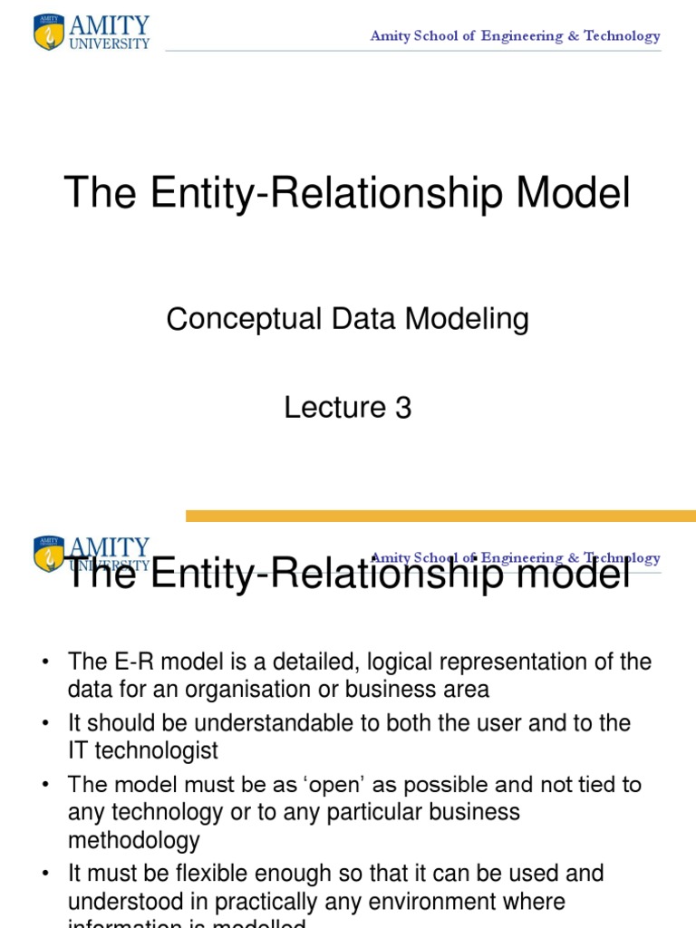 Er Model Conceptual Data Modeling Lecture Pdf Conceptual Model Databases