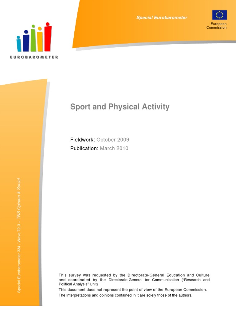 Special Eurobarometer Sport and Physical Activity | PDF | Physical ...