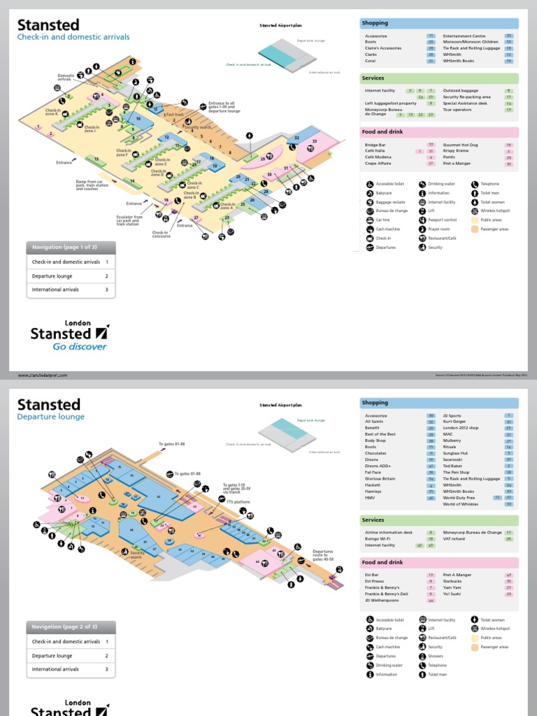 Stansted Terminal Map | PDF | Airport Lounge | Train Station