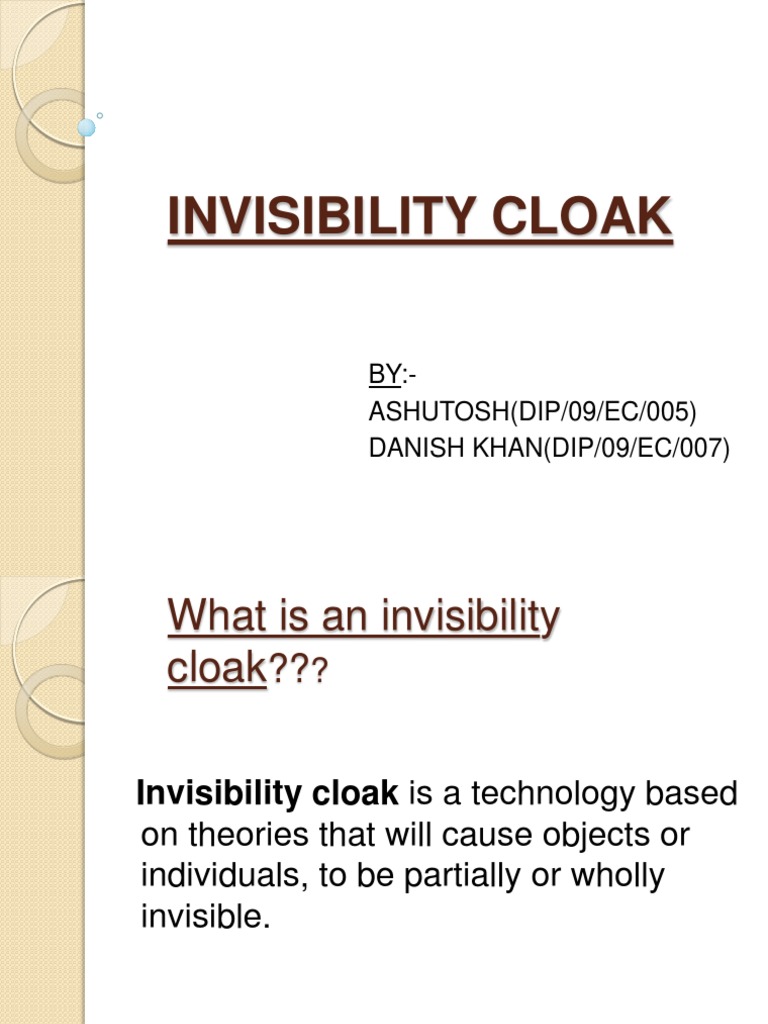 How Invisibility Cloaks Work Explained | PDF | Mirror | Camera
