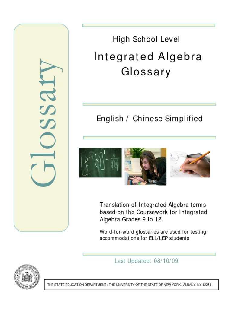 Algebra Bilingual Glossary Chinese Simplified-English | PDF | Equations ...