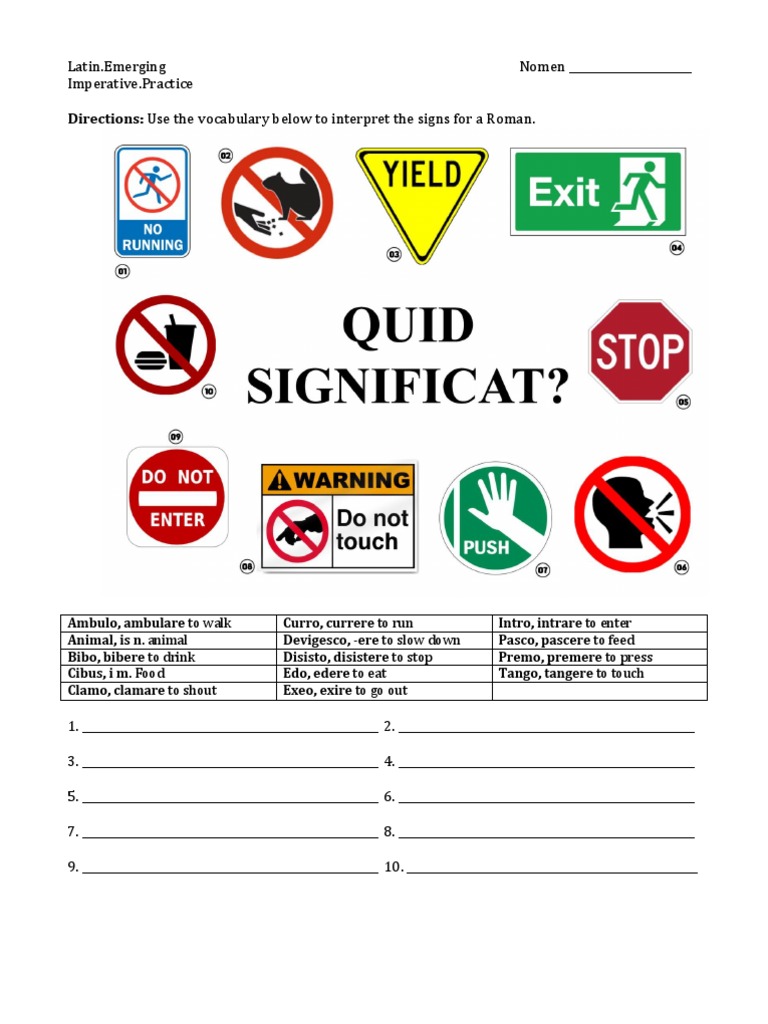 Latin Imperative Practice2 | PDF | Language Arts & Discipline