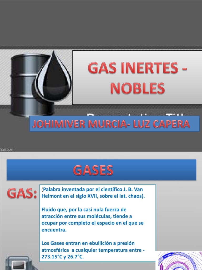 Gases Inertes | PDF | Helio | Gases