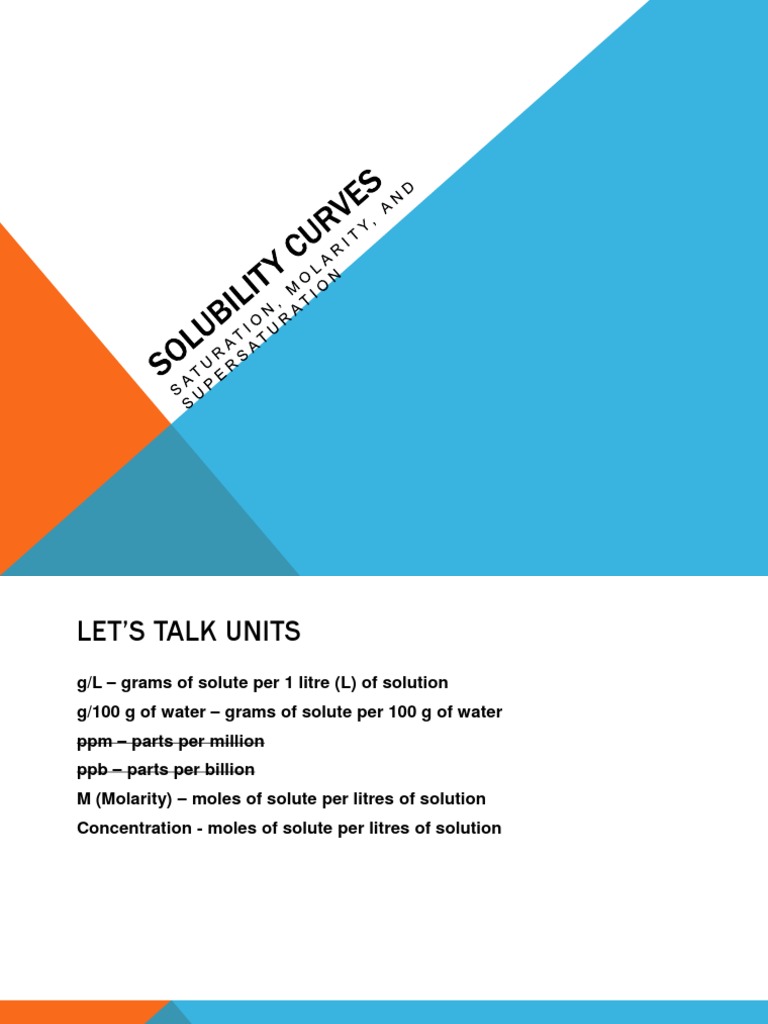 Lesson 3 - Solubility Curves | PDF | Solution | Parts Per Notation