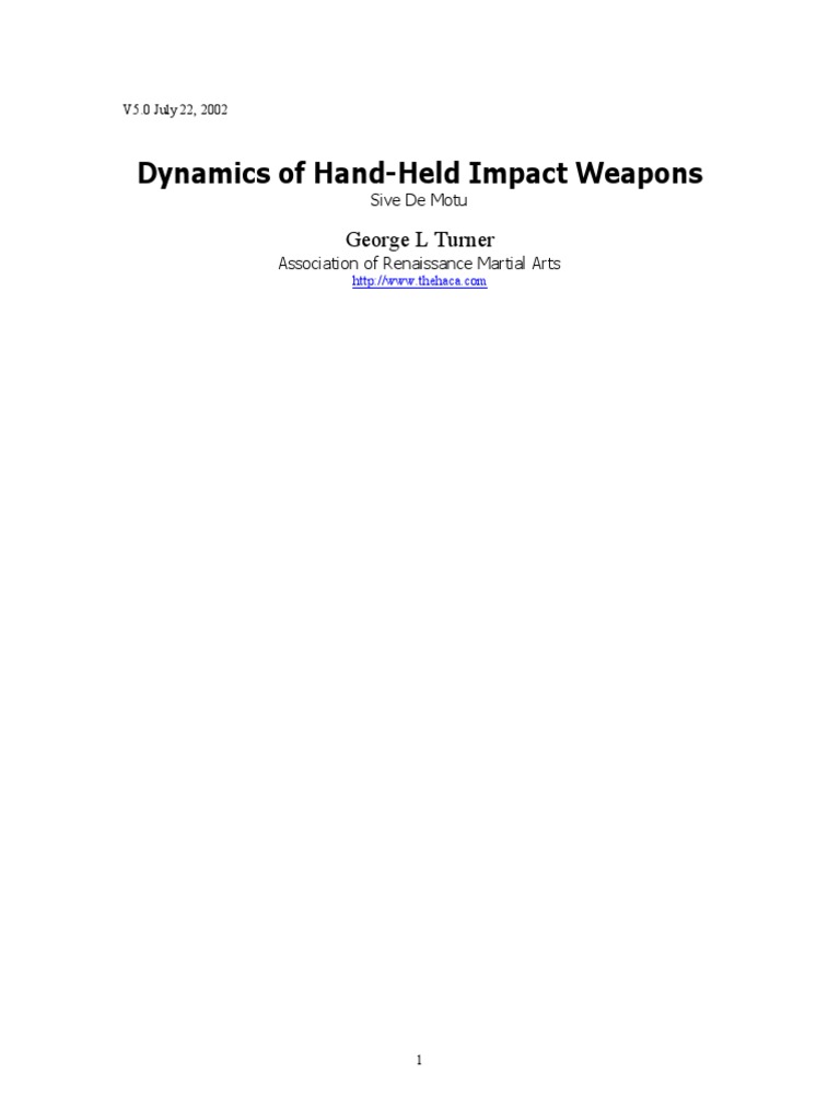 Dynamics of Sword Impact Mechanics | PDF | Torque | Rotation Around A ...