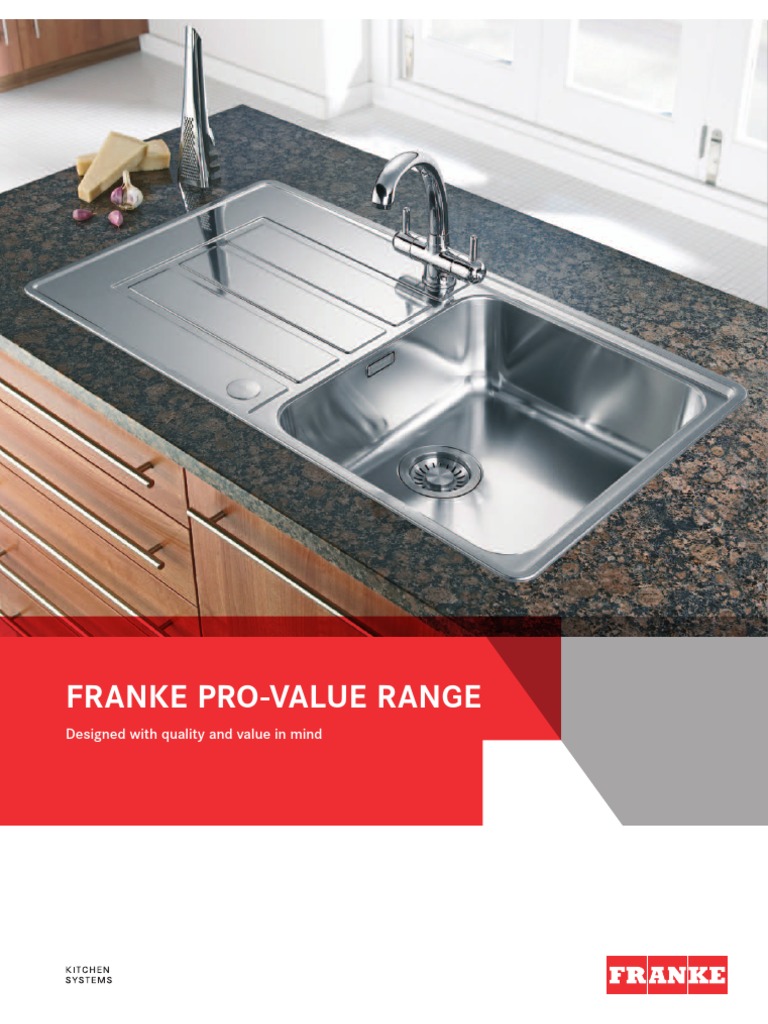 Franke+Pro Value+Range | PDF | Tap (Valve) | Sink