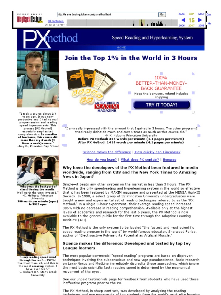 PX Method 2 - Tim Ferriss - Sample Landing Page | PDF | Memory | Recall ...