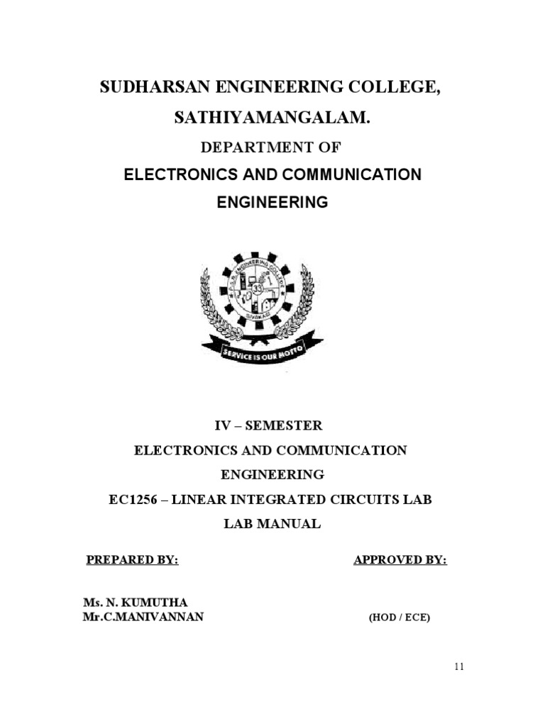 LIC Lab Manual | PDF | Operational Amplifier | Amplifier