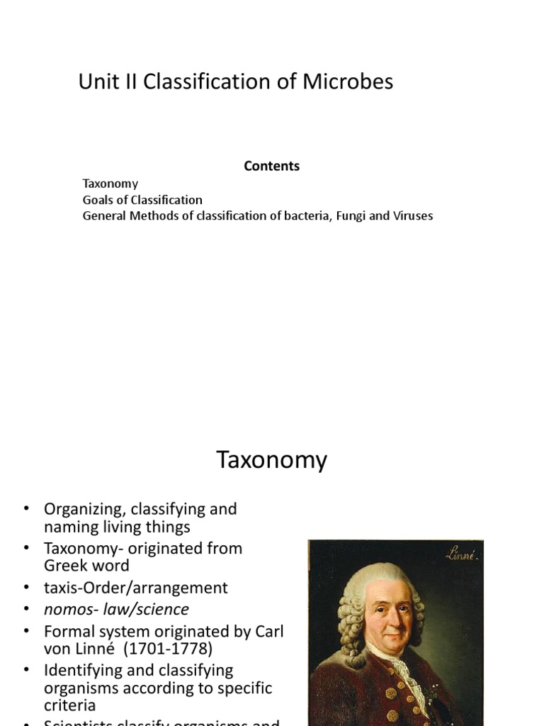 Classification of Microbes Unit II | PDF | Bacteria | Virus