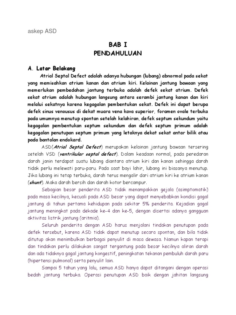 Askep ASD | PDF