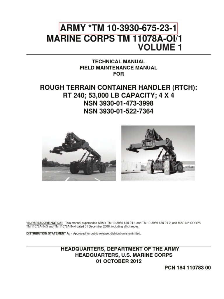 TM 10-3920-675-23-1 RTCH RT 240 | Exhaust Gas | Power Supply