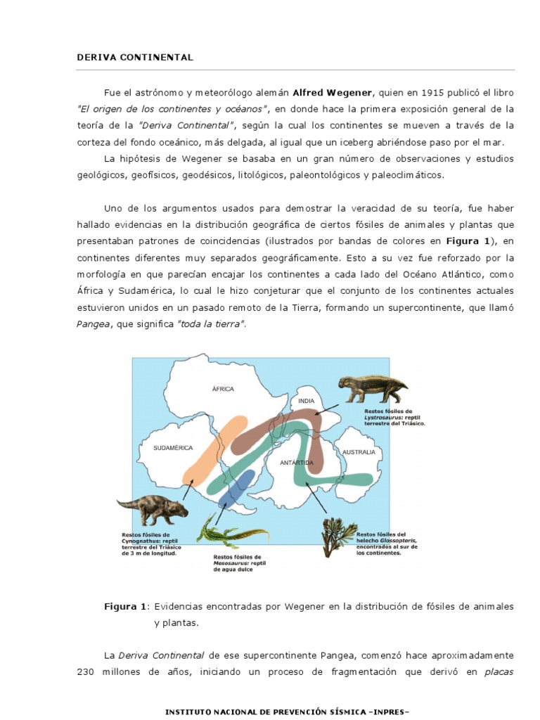 Teoría de la Deriva Continental y Pangea | PDF | Ciencias sociales