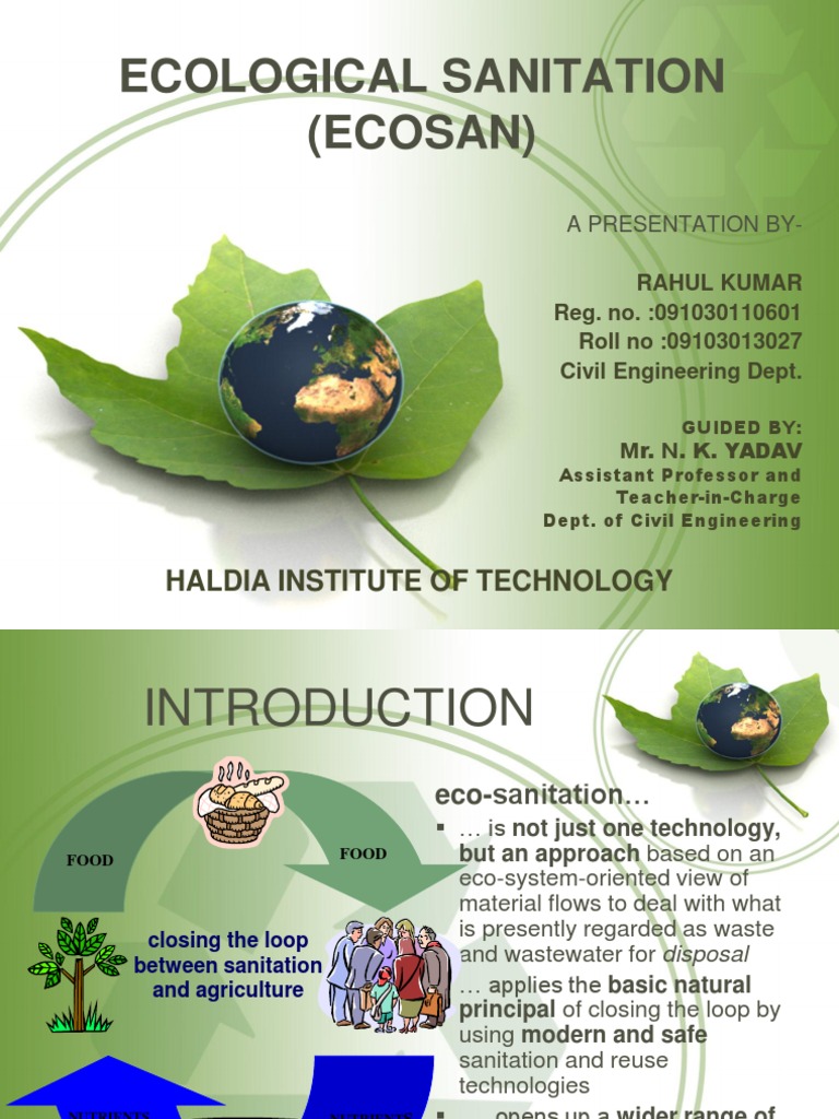 Ecological Sanitation (Ecosan) Rahul | PDF | Sanitation | Compost