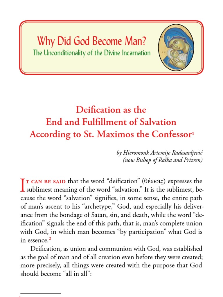Maximus and Deification | PDF | Incarnation (Christianity) | Salvation