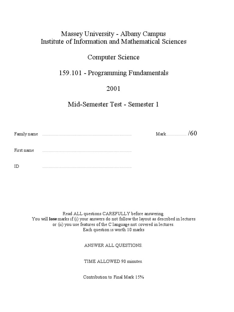 Programming Fundamentals Areas Of Computer Science Computer Programming