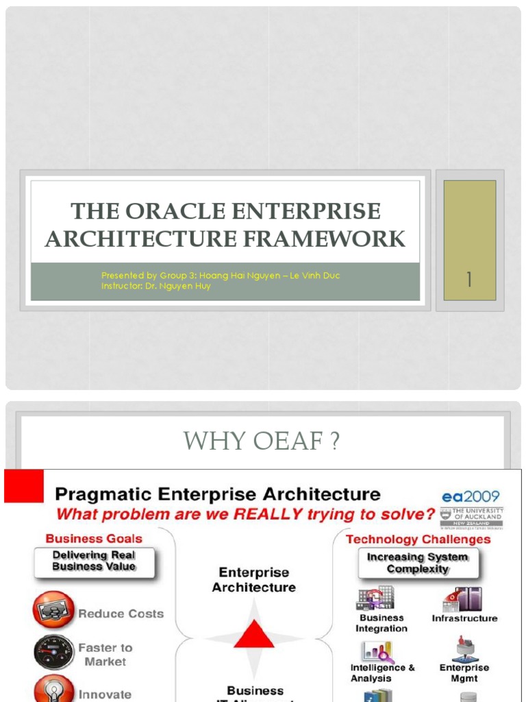 (G3-2nd - Presnt) The Oracle Enterprise Architecture Framework | PDF ... (G3-2nd - Presnt) The Oracle Enterprise Architecture Framework | PDF ...