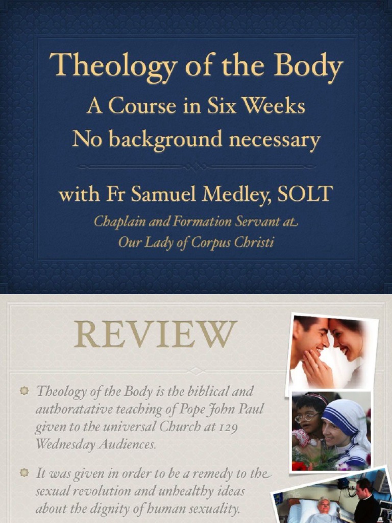 Theology of The Body Session 2. Purity of Heart | PDF | Christian ...