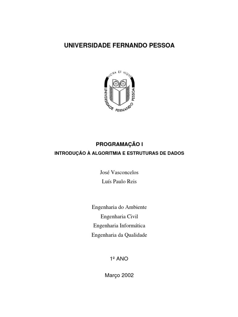 Introdução A Algorítimo e Estrurtura de Dados | PDF | Estrutura de ...