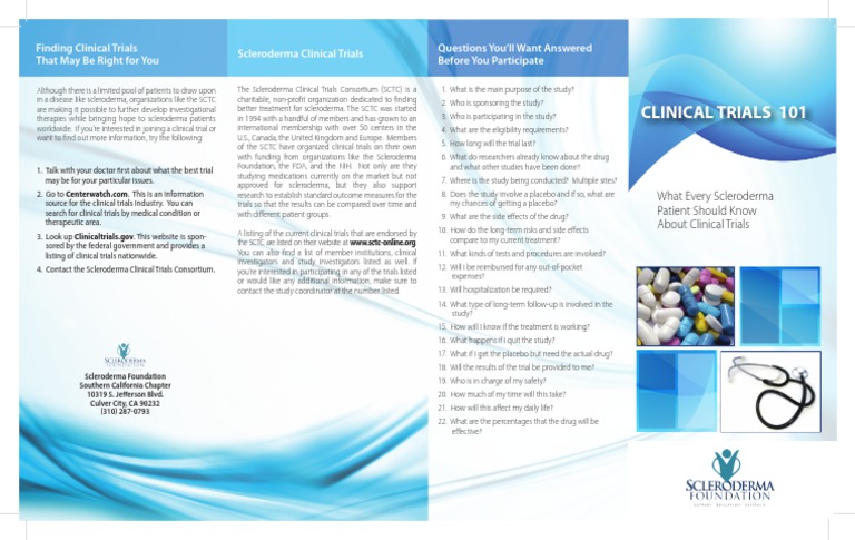 Clinical Trials Brochure Side1 Print | Clinical Trial | Life Sciences