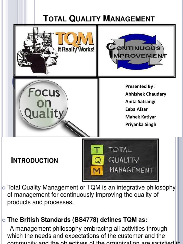 TQM | PDF | Quality Management | Quality Management System